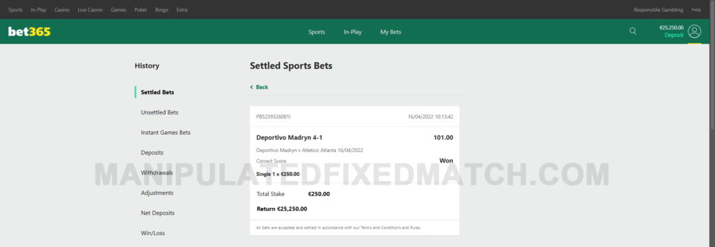 Manipulated Fixed Matches - Buy Football Fixed Matches, Reliable Fixed ...