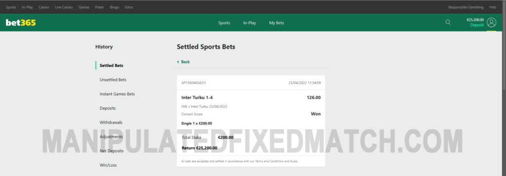 Manipulated Fixed Matches - Buy Football Fixed Matches, Reliable Fixed ...