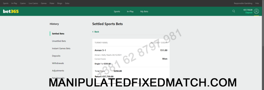 Manipulated Fixed Matches - Buy Football Fixed Matches, Reliable Fixed ...