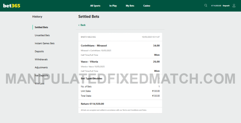 Manipulated Fixed Matches - Buy Football Fixed Matches, Reliable Fixed ...